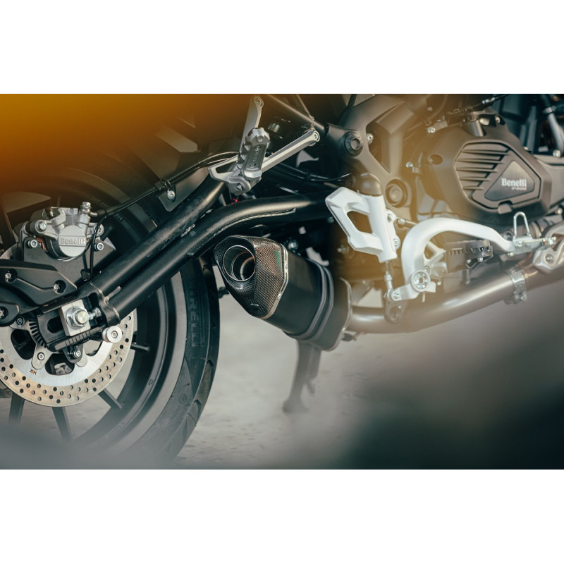 Exhaust for Benelli TRK 502 2017/2020 Projsix Titanium Black