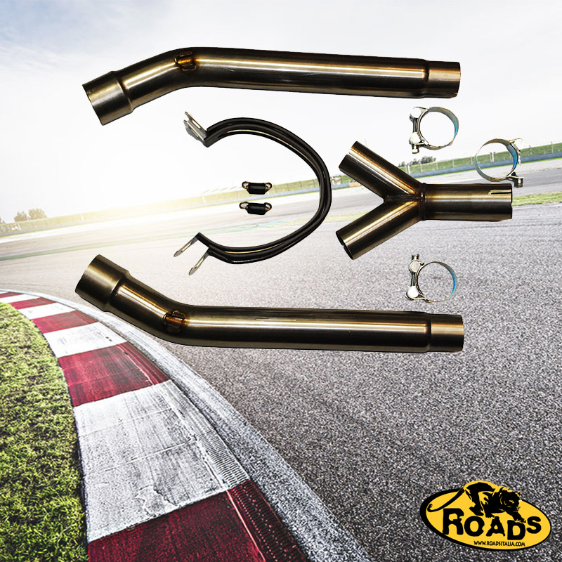 Pair of Exhausts for Yamaha TDM 850 Special Titanium